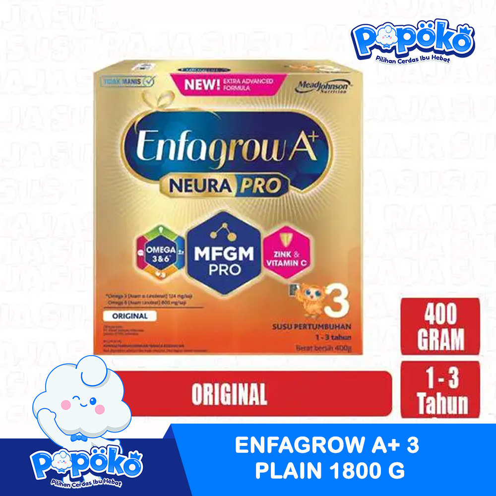 ENFAGROW A+ 3 PLAIN 400 G 1-3 TAHUN - Popoko – Toko Popok, Pampers ...