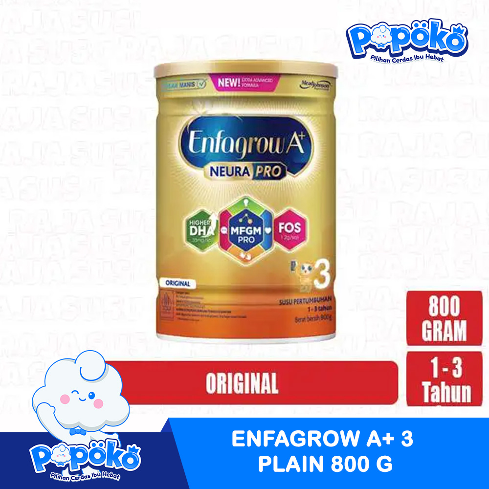 ENFAGROW A+ 3 PLAIN 800 G 1 - 3 TAHUN - Popoko – Toko Popok, Pampers ...
